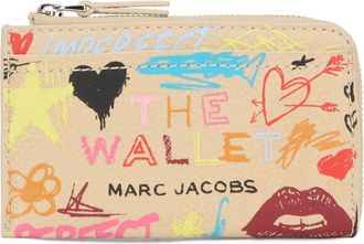Marc Jacobs Femme, Accessoires, Multicolore, Taille: ONE Size The Punk Scribble Top Zip Multi Wallet