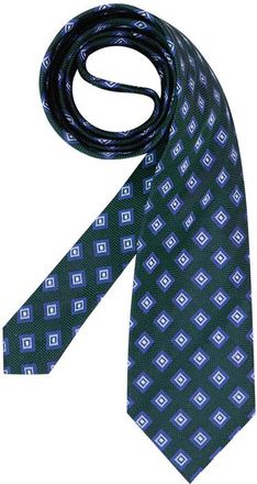 Eton Herren Krawatte grün Seide gemustert