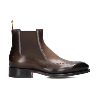 Santoni Chelsea Brogue Boot - - Shoes - Herren - Beige - 40 1/2 EU