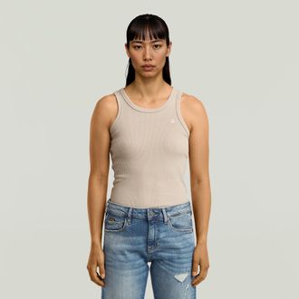 G-Star Ribbed Tanktop - Beige - Damen