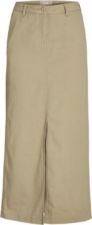 Jack & Jones Damen JXMADDY REG Long MW Skirt PNT Rock, Beige, X-Large