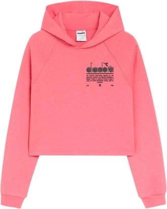 Diadora Femme, Sweatshirts et sweats &agrave; capuche, Rose, Taille: 38 FR SweaT-shirts &agrave; capuche