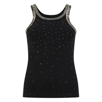 Pinko Ripp-Top mit Schmuckbesatz - - Tops - Damen - Schwarzk - S