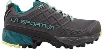 La Sportiva La Sportiva Chaussures de randonnée et de trail imperméables Akyra II GTX pour femme, Carbone/genévrier, 9.5-10