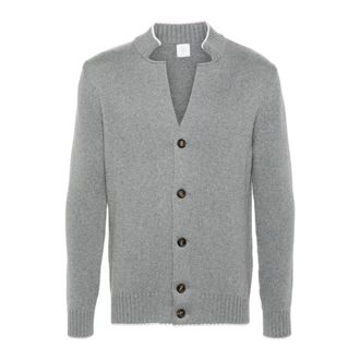 Eleventy Grauer gerippter Strickpullover aus Wolle - - Knitwear - Herren - Grau - XL