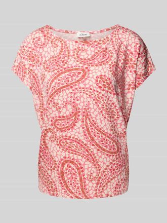 s.Oliver Red Label Relaxed Fit T-Shirt aus Viskose-Mix mit &uuml;berschnittenen Schultern