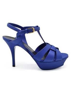 Saint Laurent Sandalen - Tribute Sandals - Gr. 35,5 (EU) - in Blau - f&uuml;r Damen