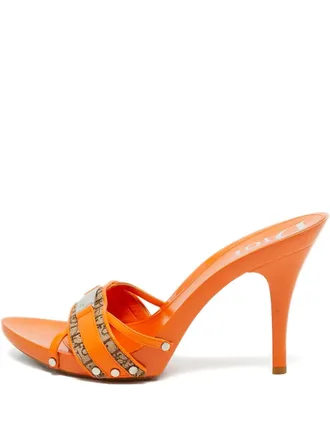 Dior Izzy Sandalen mit Logo-Schild - Orange