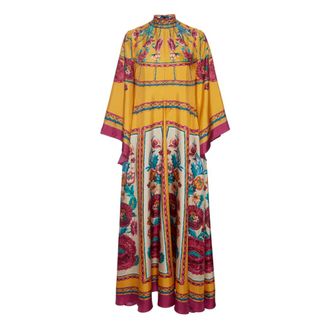 La DoubleJ Zodiac Print Maxikleid - - Dresses - Damen - Gelb - XS