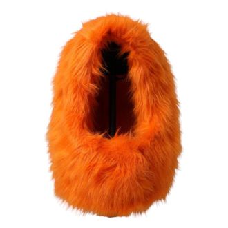 Dolce & Gabbana Femme, Accessoires, Orange, Taille: 57 CM Chapeau en Fourrure Orange