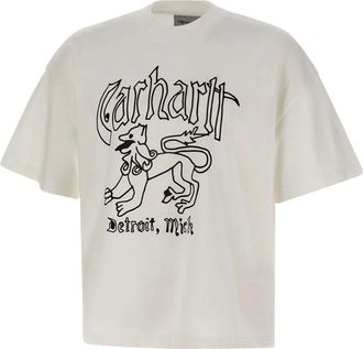 Carhartt Work in Progress Homme, Tops, Blanc, Taille: S S/S Hackwork T-Shirt