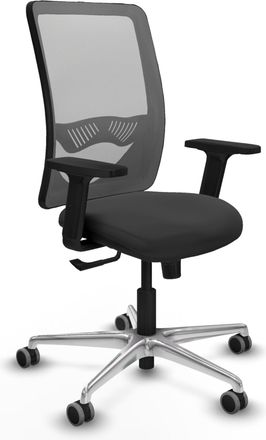 Piqueras y Crespo B&uuml;rostuhl Zulema mit 2D-Armen, h&ouml;henverstellbare Lendenwirbelst&uuml;tze, ausgestattet mit Sincro 3 Positionen und Schneideschaum, Grau/Dunkelgrau