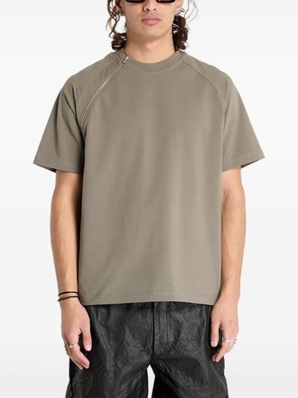 Heliot Emil t-shirt à détails de zips - Vert