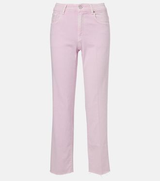 7 For All Mankind Mid-Rise Straight Jeans Calie