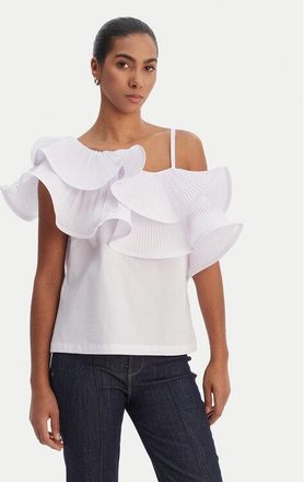 Fracomina Bluse FR26ST2004W697F9 Wei&szlig; Regular Fit