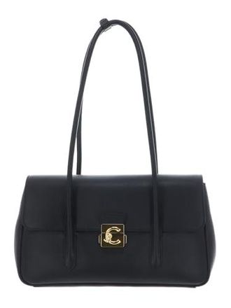 Coccinelle Cuir sac &agrave; &eacute;paule bandouli&egrave;re sac &agrave; main C-Me Lock Handbag Grained Leather Noir