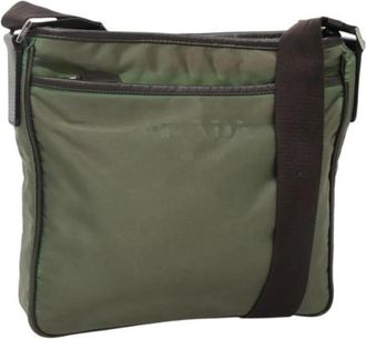 Prada Pre-owned Nylon sacs-prada - Femme - Pre-owned - Vert - Taille: ONE Size