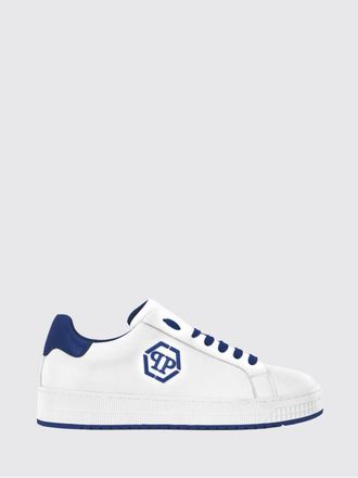 Philipp Plein Baskets basses en cuir bicolore &agrave; monogramme avec logo Hexagon