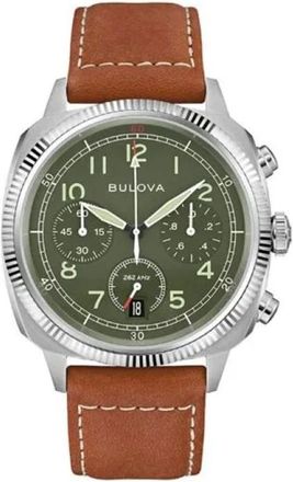 Bulova Femme, Accessoires, Vert, Taille: ONE Size Military VWI Chronograph