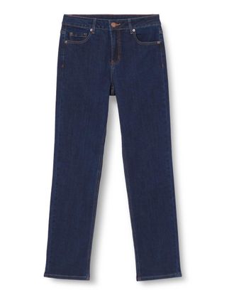 Kaffe Womens Jeans Cropped Length Straight Legs Slim Fit Midrise Waist