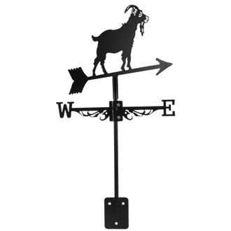 BESTONZON Windfahne Ziege Metall Retro Garten Wetterfahne für Dach oder Gartenmontage Dekorative Windrichtungsanzeige Robust und Langlebig zu Installieren für G