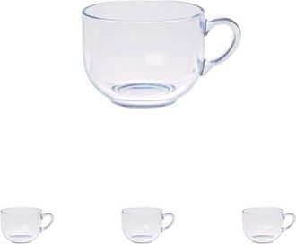 Excelsa Tassen 1 Tazza durchsichtig (Packung mit 4)