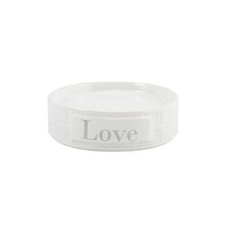 MSV Seifenschale Love aus Keramik, White