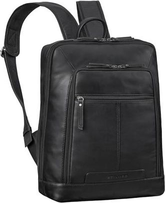 STILORD Giulio Sac a Dos Homme Cuir Élégant Sac PC Portable 15.6-16 Pouces Laptop Backpack en Cuir Véritable Sac Quotidien XL pour Travail & Loisirs Backpack 