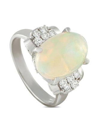 Luxury Bazaar Ring aus Platin mit Opal - Silber