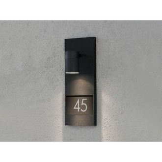 Konstsmide Große Hausnummernleuchte modena, Außenwandleuchte Downlight, Schwarz