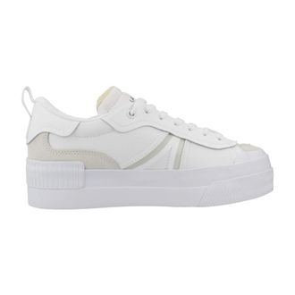 Lacoste Femme, Chaussures, Blanc, Taille: 39 EU Baskets &agrave; plateforme contrast&eacute;es