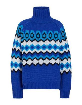 8 by YOOX WOOL BLEND JACQUARD MOCK NECK JUMPER
