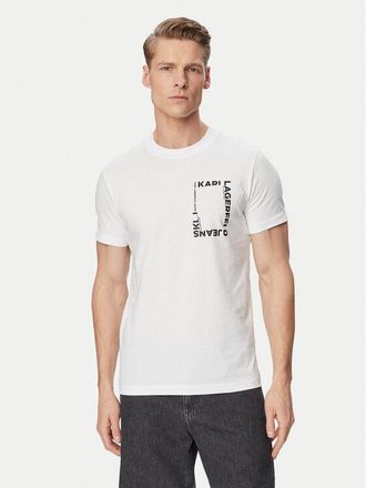 Karl Lagerfeld T-Shirt B2M17046 Wei&szlig; Slim Fit