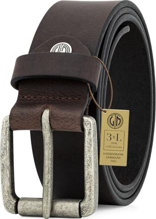 Lindenmann Ceinture Homme/Ceinture de cuir Homme, marron, 9021, Gr&ouml;&szlig;e/Size:85, Farbe/Color:marron