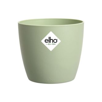 ELHO Brussels Rund 14 - Blumentopf für Innen - Ø 13.5 x H 12.6 cm - Grün/Sorbet Grün