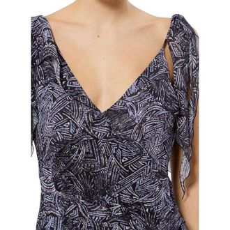 Isabel Marant Robe longue asym&eacute;trique Tylena en soie