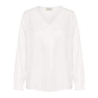 Cream Chemisier blanc &agrave; manches bouffantes - Femme - Blouses et Chemises - Blanc - Taille: 38 FR