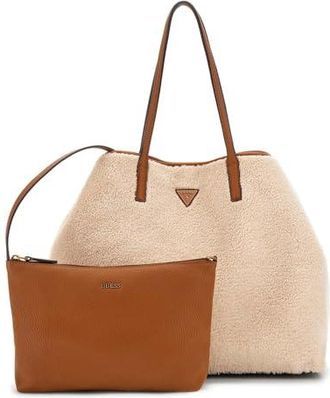 Guess sac shopper Victtoria 2 in 1 Tote Natural/Cognac écru