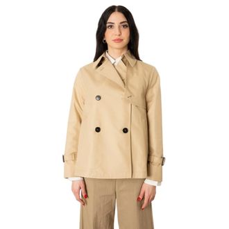 Max Mara Femme, Vestes, Beige, Taille: 38 FR Trench corto