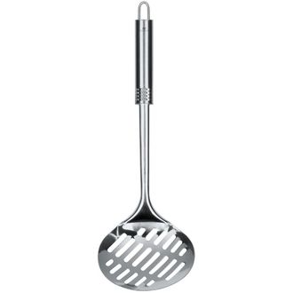 Fackelmann Fackelmann Abseihlöffel 35 cm OVALGRIFF, Küchenhelfer mit ergonomischem Griff, Schaumlöffel auf Edelstahl (Farbe: Silber), Menge: 1 Stück, Gemischt