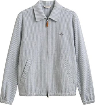 GANT Homme, Vestes, Bleu, Taille: S Coupe-vent en seersucker