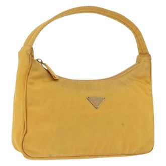 Prada Pre-owned Vintage Nylon Hand Bag - Femme - Pre-owned - Jaune - Taille: ONE Size