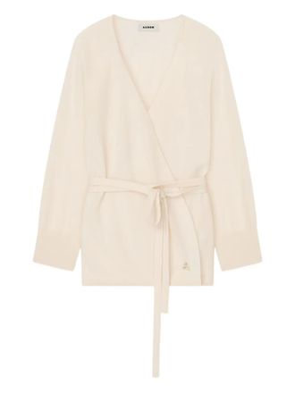 &Aacute;eron Cloud belted wrap cardigan - Nude