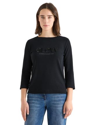 Cecil Shirt mit Wording Black XXL