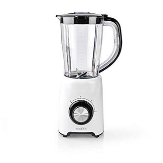 Nedis Blender | 800 W | 1.5 l | Plastique | 2 Réglage de la Vitesse | Blanc/Noir