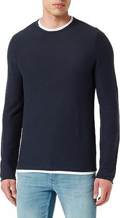 Jack & Jones Jortwinn Knit Crew Neck Noos Pull en Tricot, Total Eclipse, S Homme