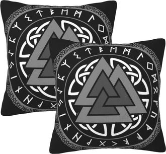 Generic Odin Wikinger Symbol Der Nordischen Heidnischen Mythologie 2Er Set Kissen Fall Modern Werfen Sie Kissenbez&uuml;ge Luxus Kissenbezug F&uuml;r Balkon Bauernhaus 
