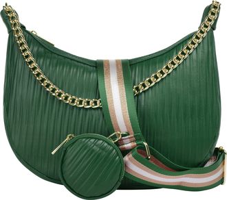 Cluty Umh&auml;ngetasche echt Leder Damen | Made in Italy, Clutch, Abendtasche mit Goldkette, Umh&auml;ngetasche abnehmbarer Schultergurt, elegante Damentasche | 0212