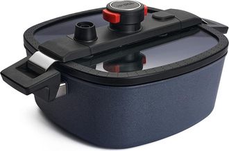 Woll Active Lite Kasserolle viereckig mit Deckel, 26 cm x 26 cm, 10,5 cm hoch, 5.5 Liter, mit 2 Seitengriffen - Geeignet für Ceran, Gas, Elektro, Halogen -