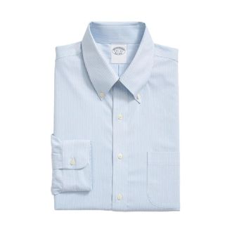 Brooks Brothers Chemise Oxford ray&eacute;e - Homme - Chemises - Bleu - Taille: 3XL